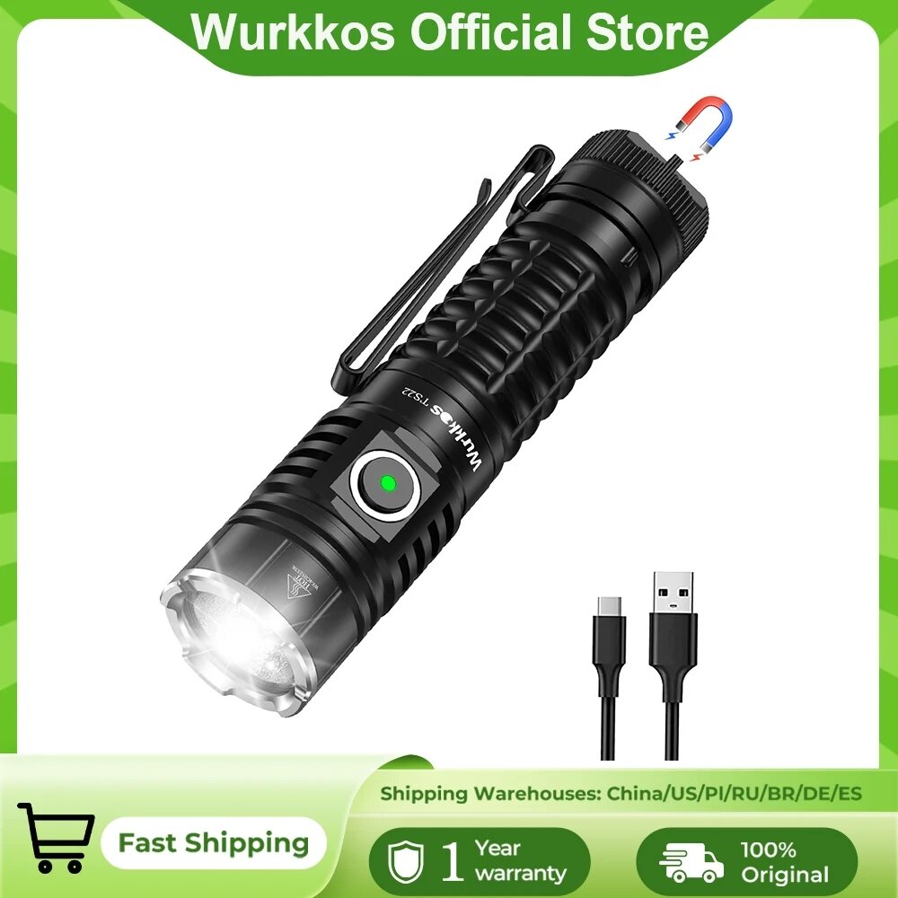 Wurkkos TS22 фонарь XHP70D HICIR 5K