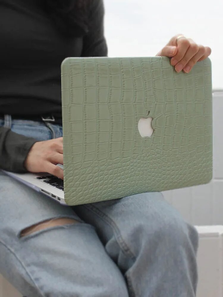 Жесткий кейс Macbook Чехол-накладка Case для Air 15,3" 2023-2026 A2941(M2)/A3114(M3)/A3241(M4)/A3448(M5) Кожа крокодила