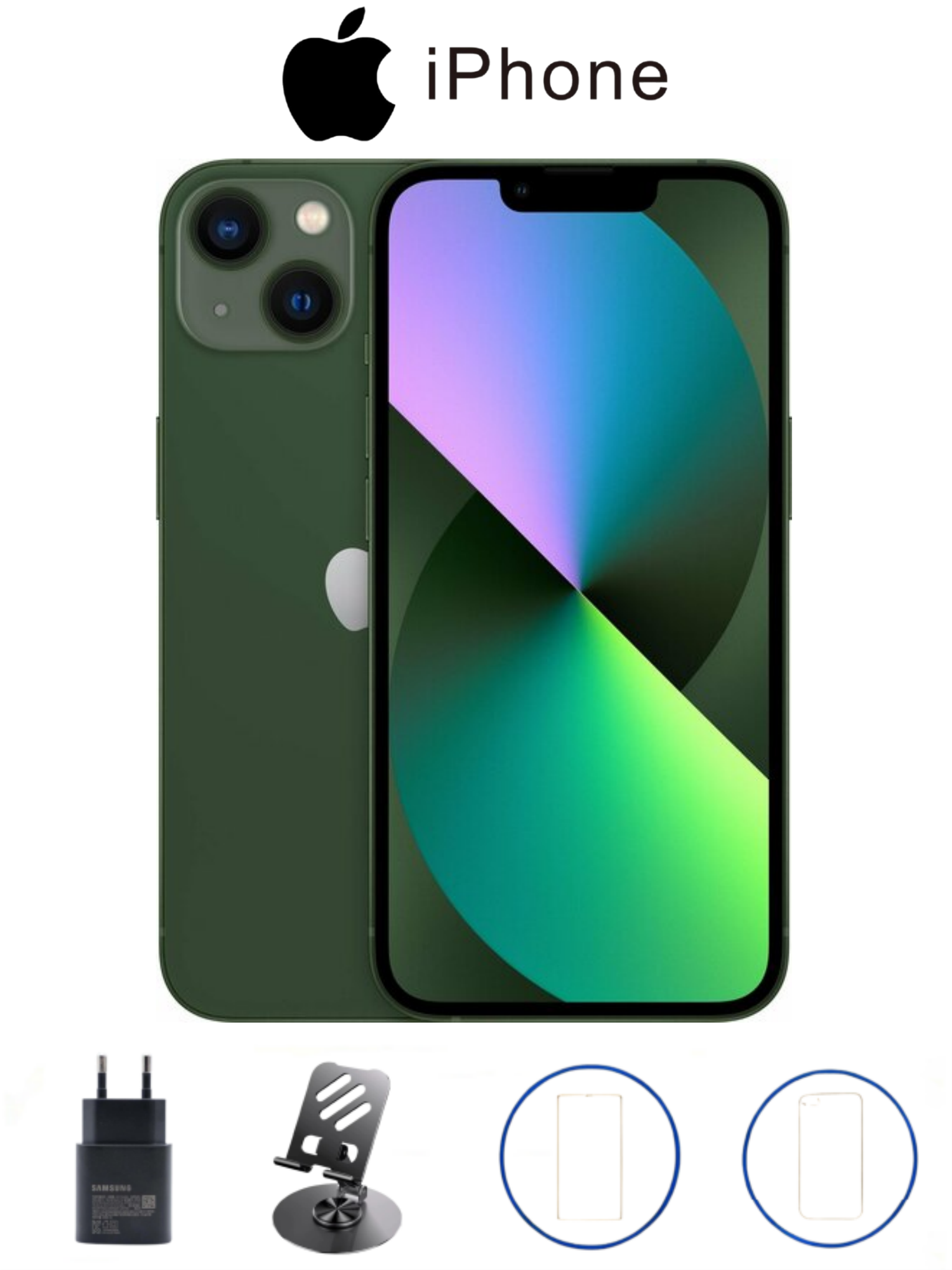 Apple iPhone 13 256 ГБ Green, OLED дисплей, Face ID