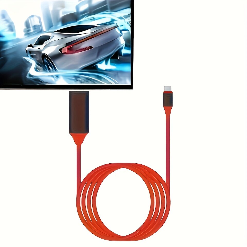 Переходник HD TV Line для подключения телефона к телевизору/монитору/проектору, красный