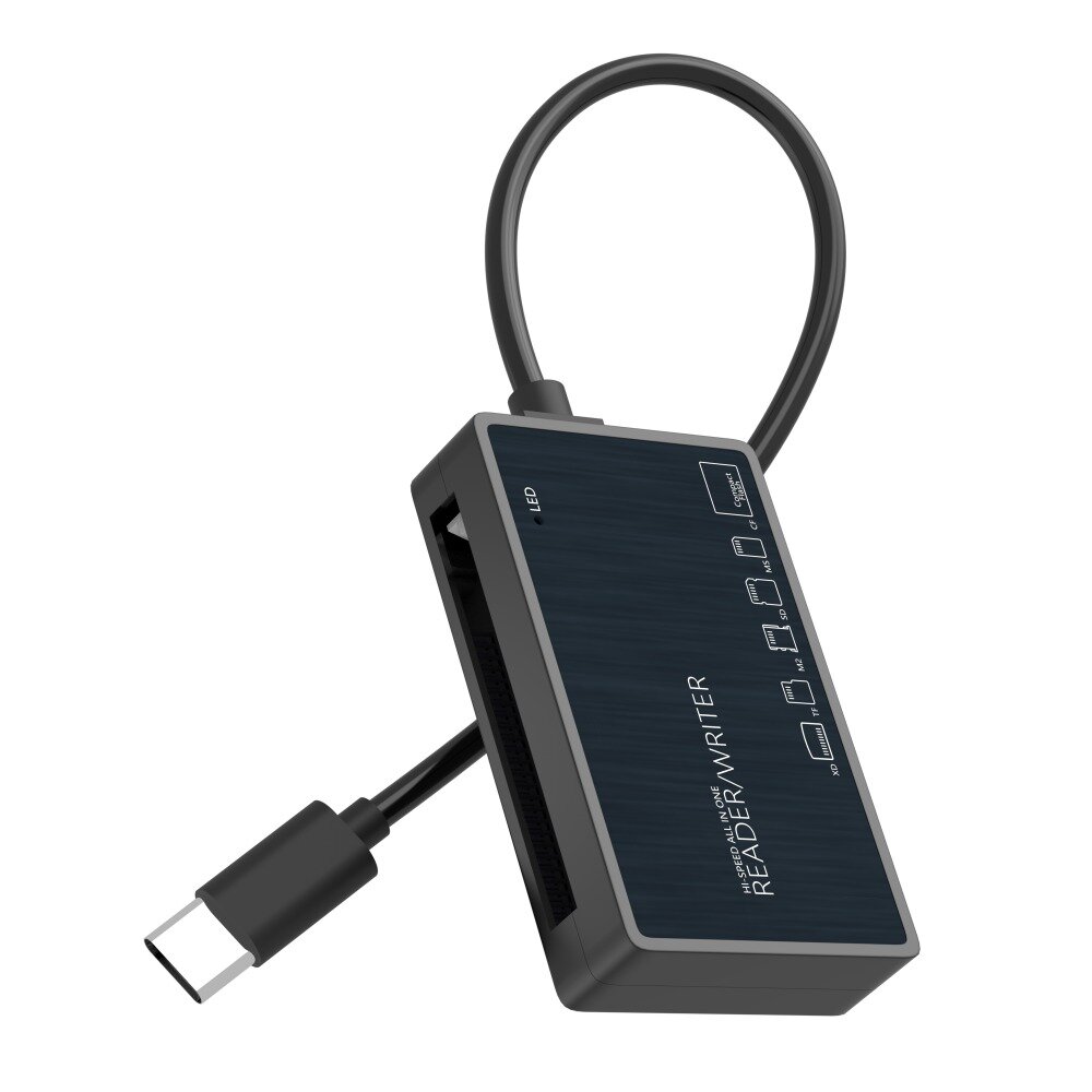 Универсальный OTG-адаптер для карт памяти TF, SD, M2, CF, MS, XD в Type-C и USB