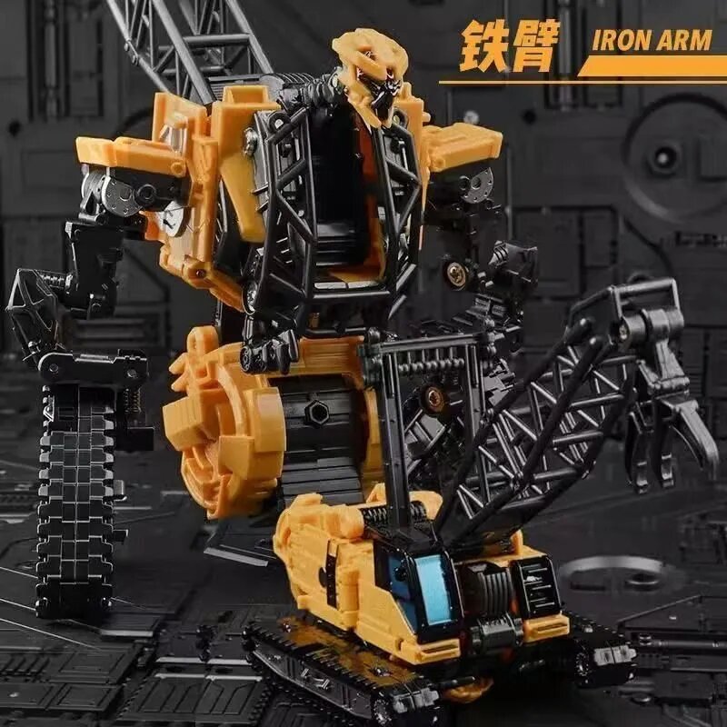 Игрушки-трансформеры IRON ARM, робот, черный, ABS пластик, высота 20 см, Китай