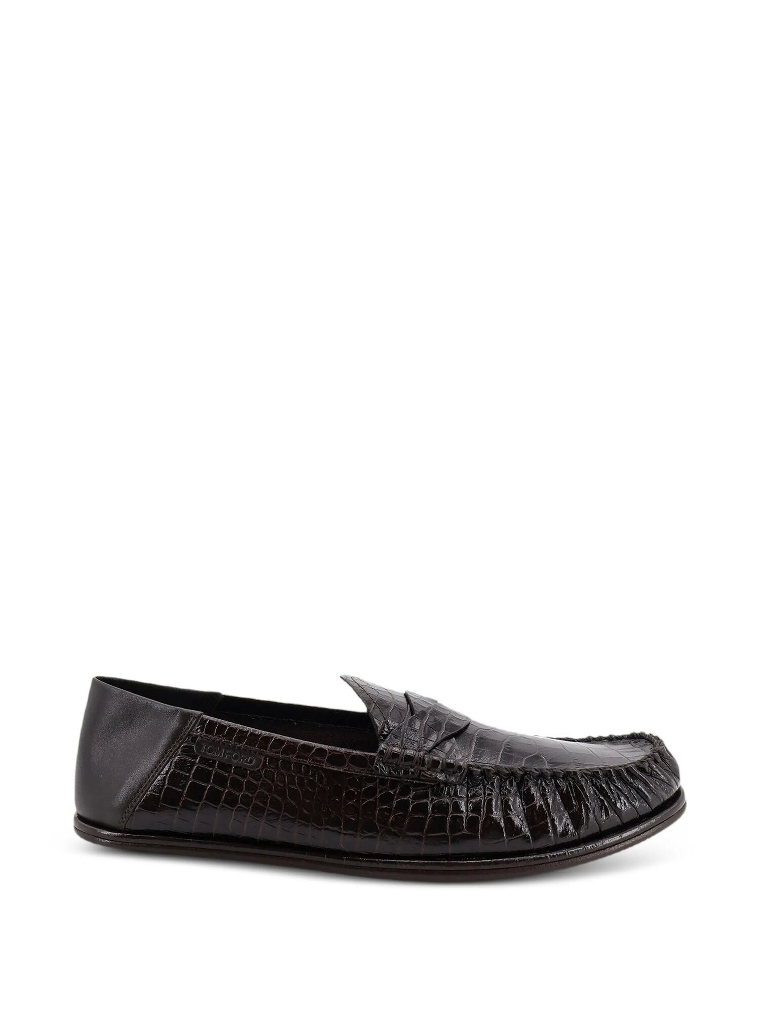 Лоферы Crocodile-effect penny loafers