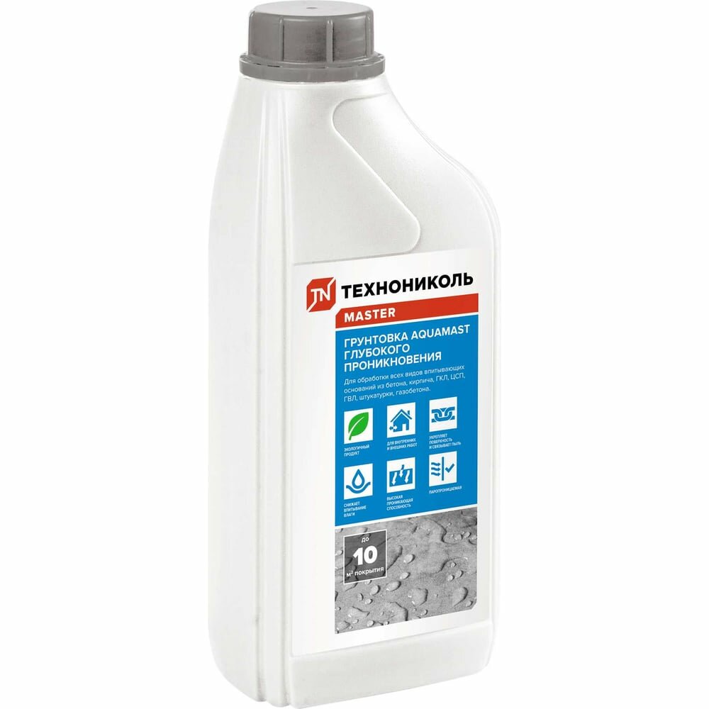 Грунтовка глубокого проникновения Технониколь AQUAMAST, канистра 1 кг TN813518