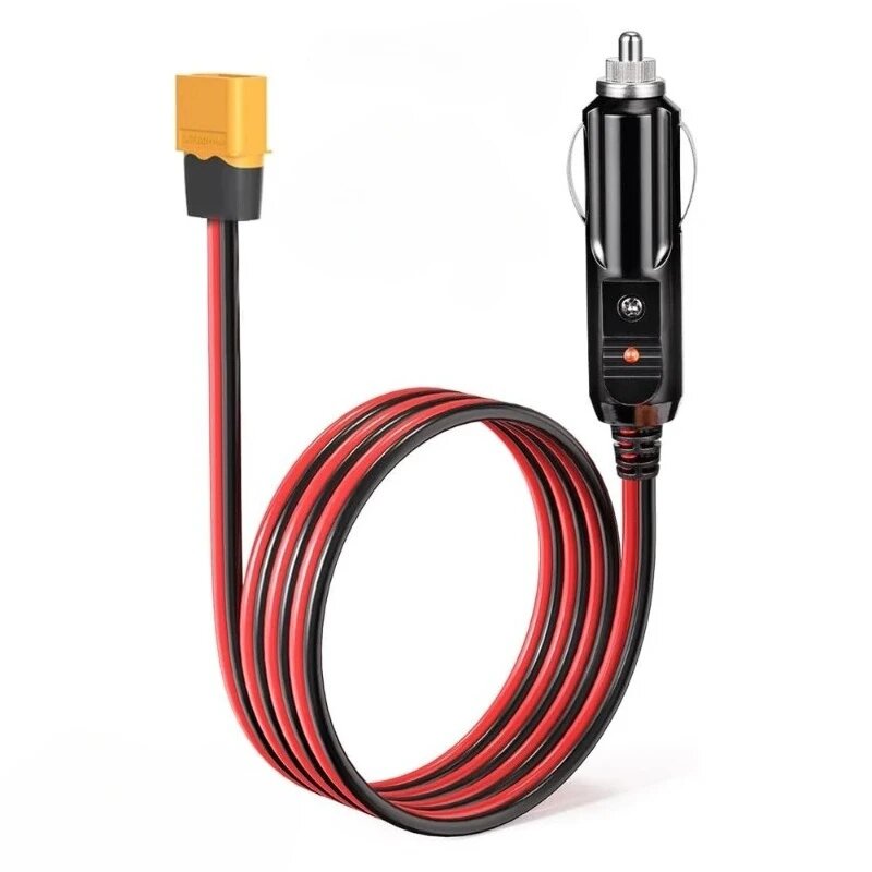 XT60 Мужской автомобильный прикуриватель 12AWG 12V-24V Прикуриватель Мужской соединительный кабель