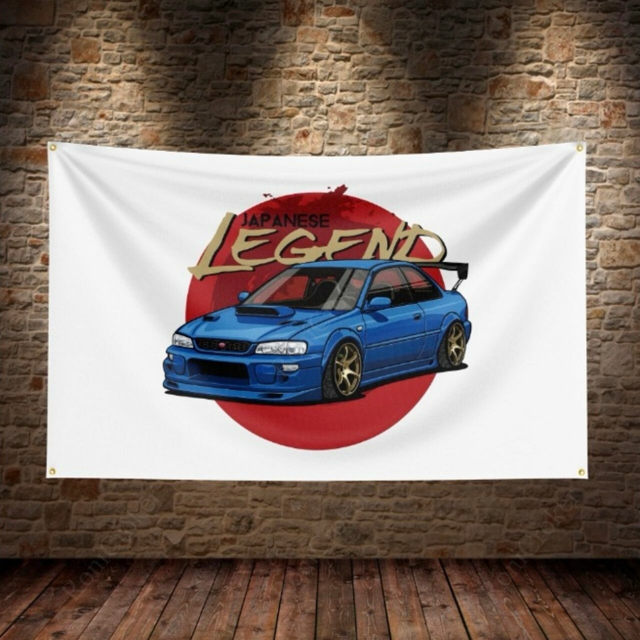Флаг плакат баннер JDM Subaru Impreza Japanese Legend Субару Импреза
