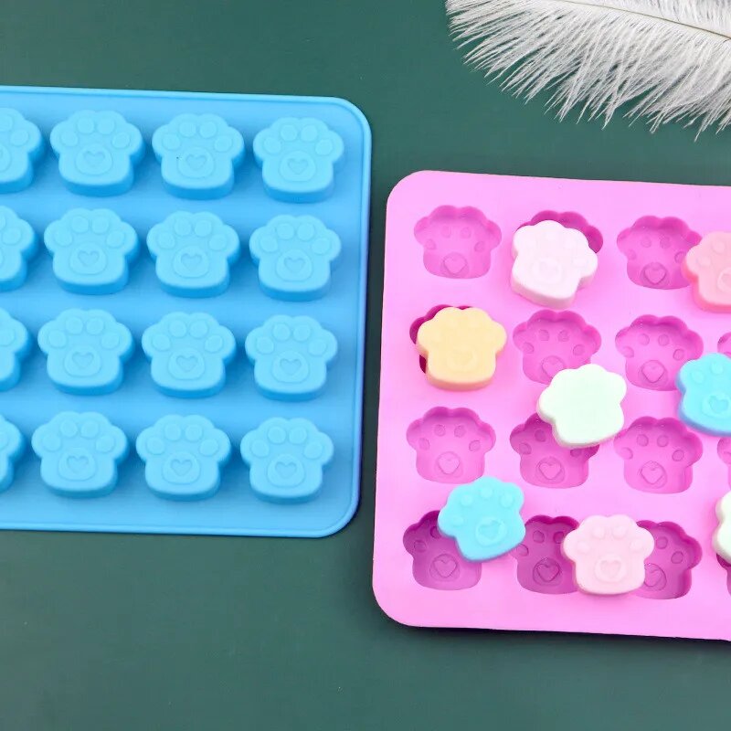 Форма для шоколада CHOOFUN кошачий коготь силиконовая Blue 16 cells
