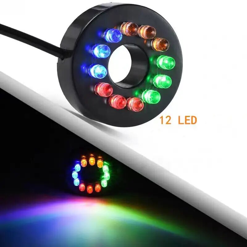 Подводное LED кольцо 12 LED, Color slowly changed, US plug in