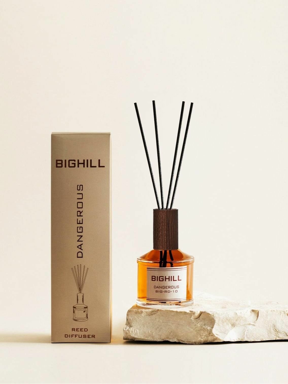 EYFEL PERFUME Аромадиффузор, DANGEROUS- BIG-RD-10, 120 мл, ароматический диффузор для дома с палочками, серия BIGHILL
