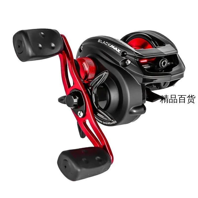 Катушка инерционная Abu Garcia Black Max 3000, 7+1 подшипников, карбон, боковой фрикцион, передаточное число 6.4:1, для морской рыбалки — фото 1