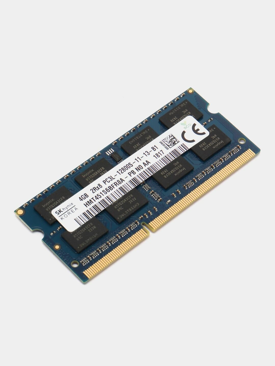 Hynix Оперативная память DDR3L 4GB 1600Mhz SO-DIMM PC3L-12800 DDR3L, 1600 МГц, 1 x 4 ГБ (HMT451S6BFR8A-PB) для ноутбука однопланка