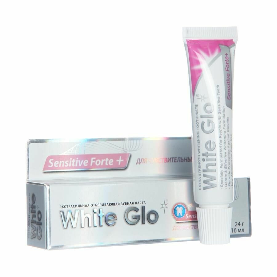 White Glo Sensetive Forte Зубная паста "Отбеливающая", для чувствительных зубов, 24гр