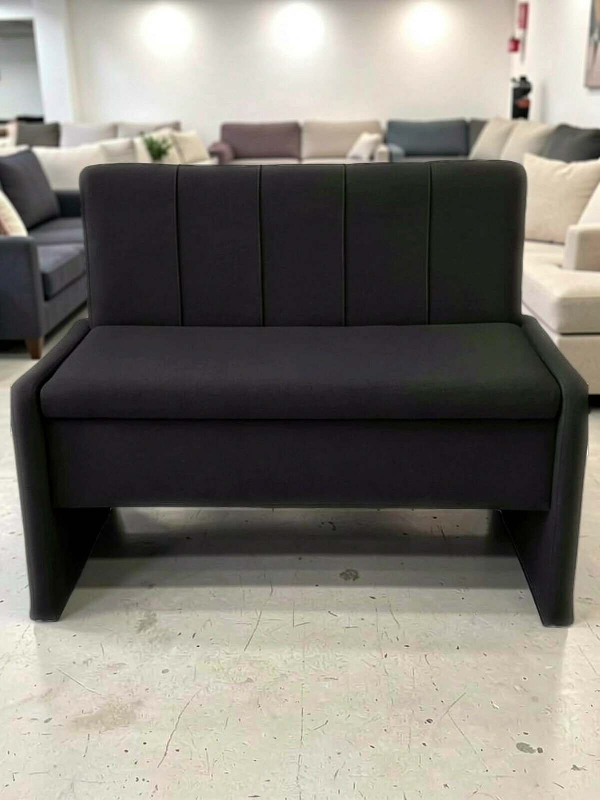 Кухонные диваны с хранением StylChairs Стиль, ширина 100 см, ткань чёрный