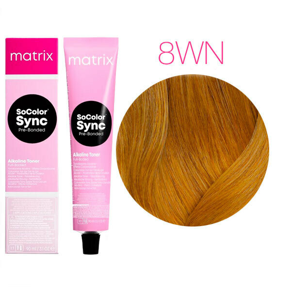Matrix SoColor SYNC 8WN - Светлый блондин тёплый натуральный - 8.30, 90 мл