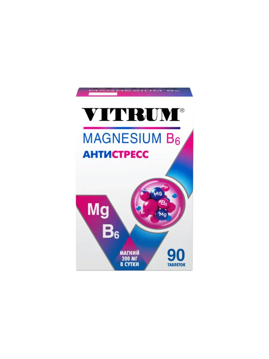 Витрум Магний В6/Vitrum Magnesium B6 таблетки покрыт. об. мас