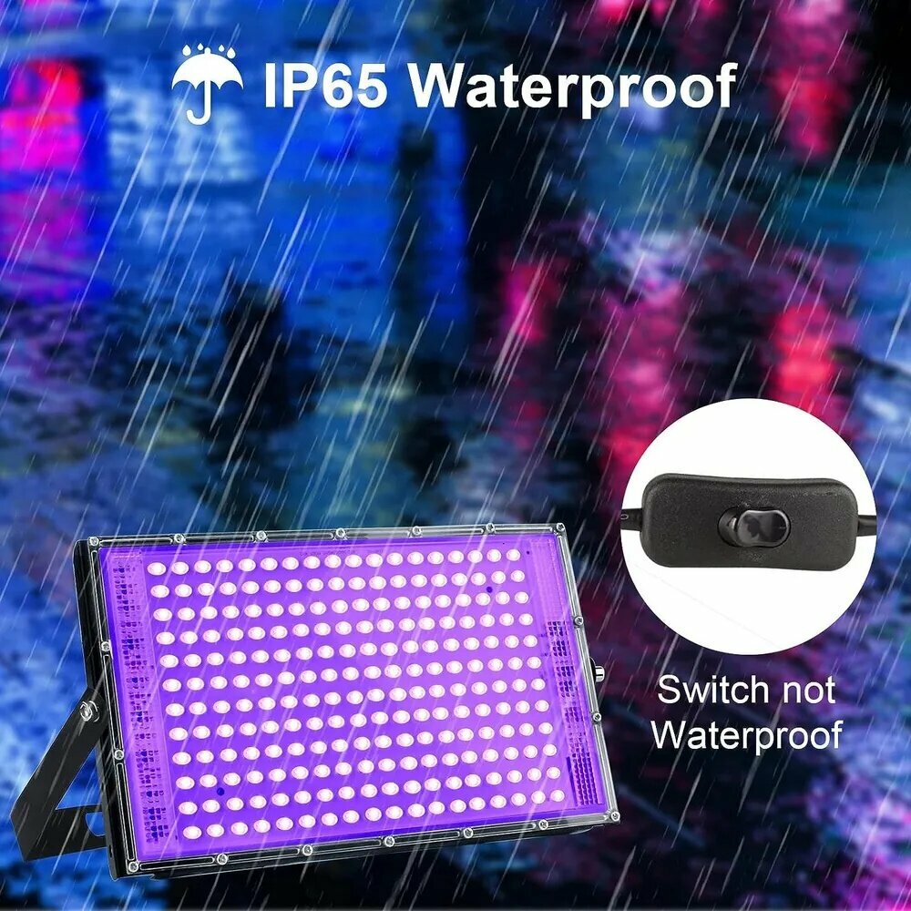 Ультрафиолетовый прожектор UV LED Flood Light УФ лампа , 395-400 нм 300w