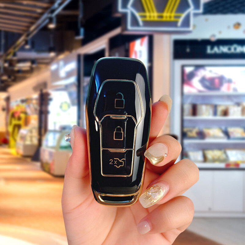 Чехол для ключа Ford Mondeo Однослойный черный для старых моделей Форд