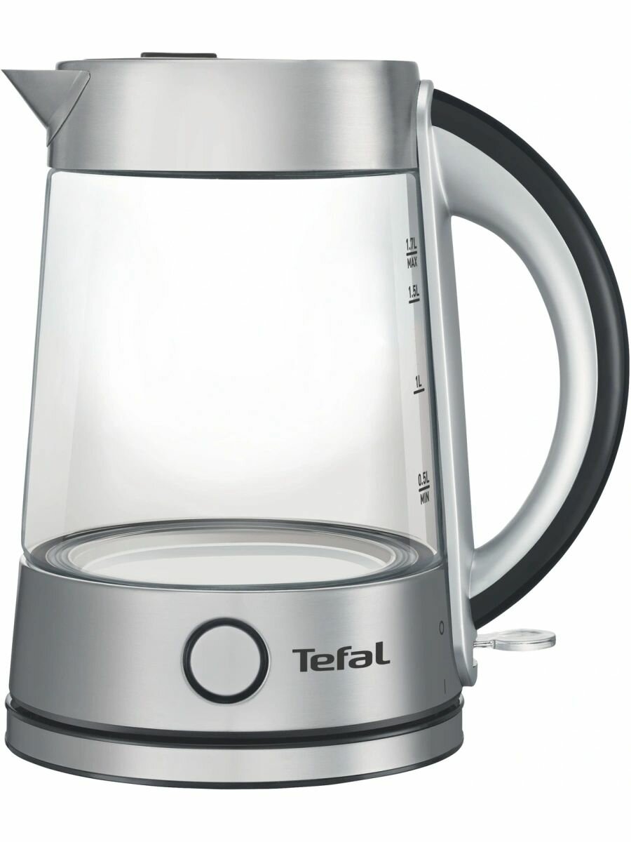 Чайник Tefal KI760D30 1.7л. 2400Вт серебристый (стекло)