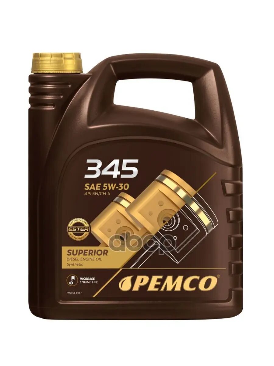 PEMCO 5W-30 Sn/Ch-4, C2/C3, 5Л (Синт. Мотор. Масло)
