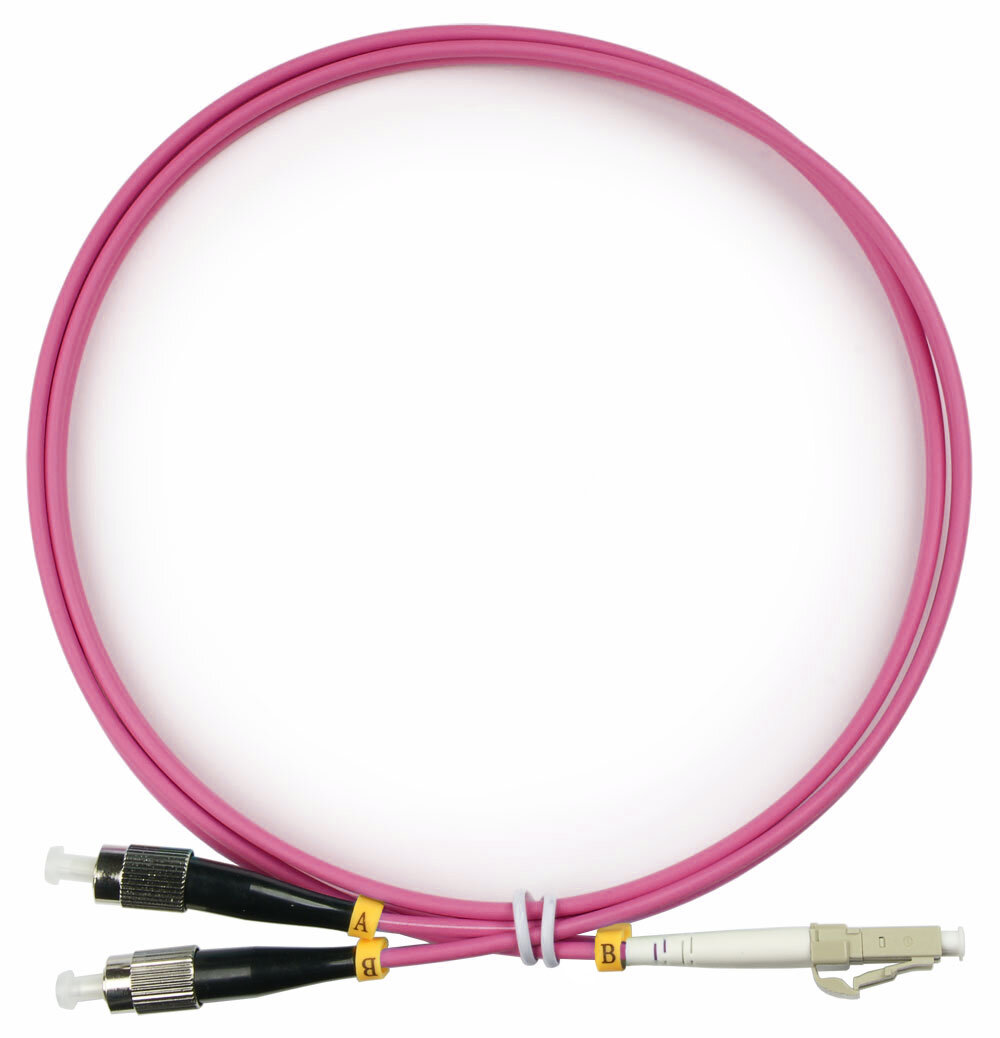 Cabeus Шнур оптический duplex lc-fc 50/125 mm om4 10м lszh FOP-50-OM4-LC-FC-10m