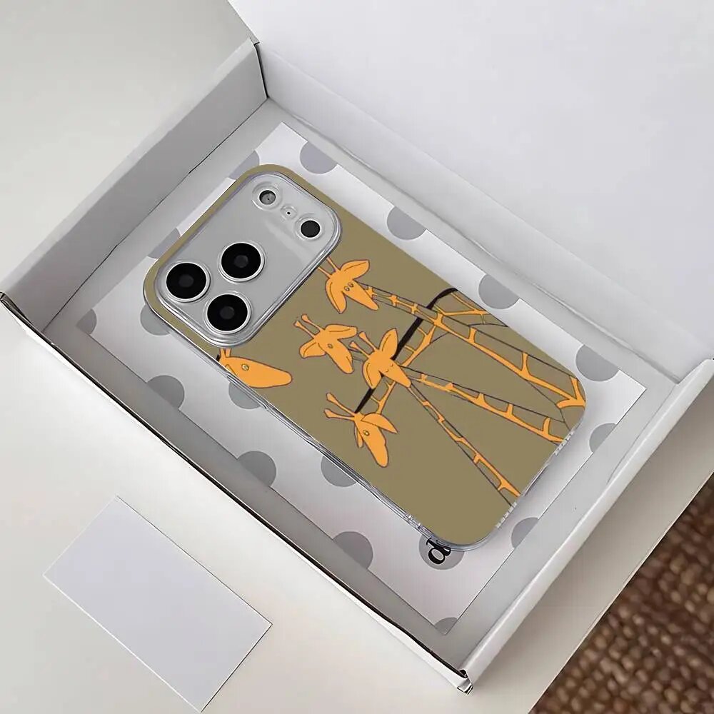 Силиконовый чехол с жирафами для iPhone 16 Pro, Z3