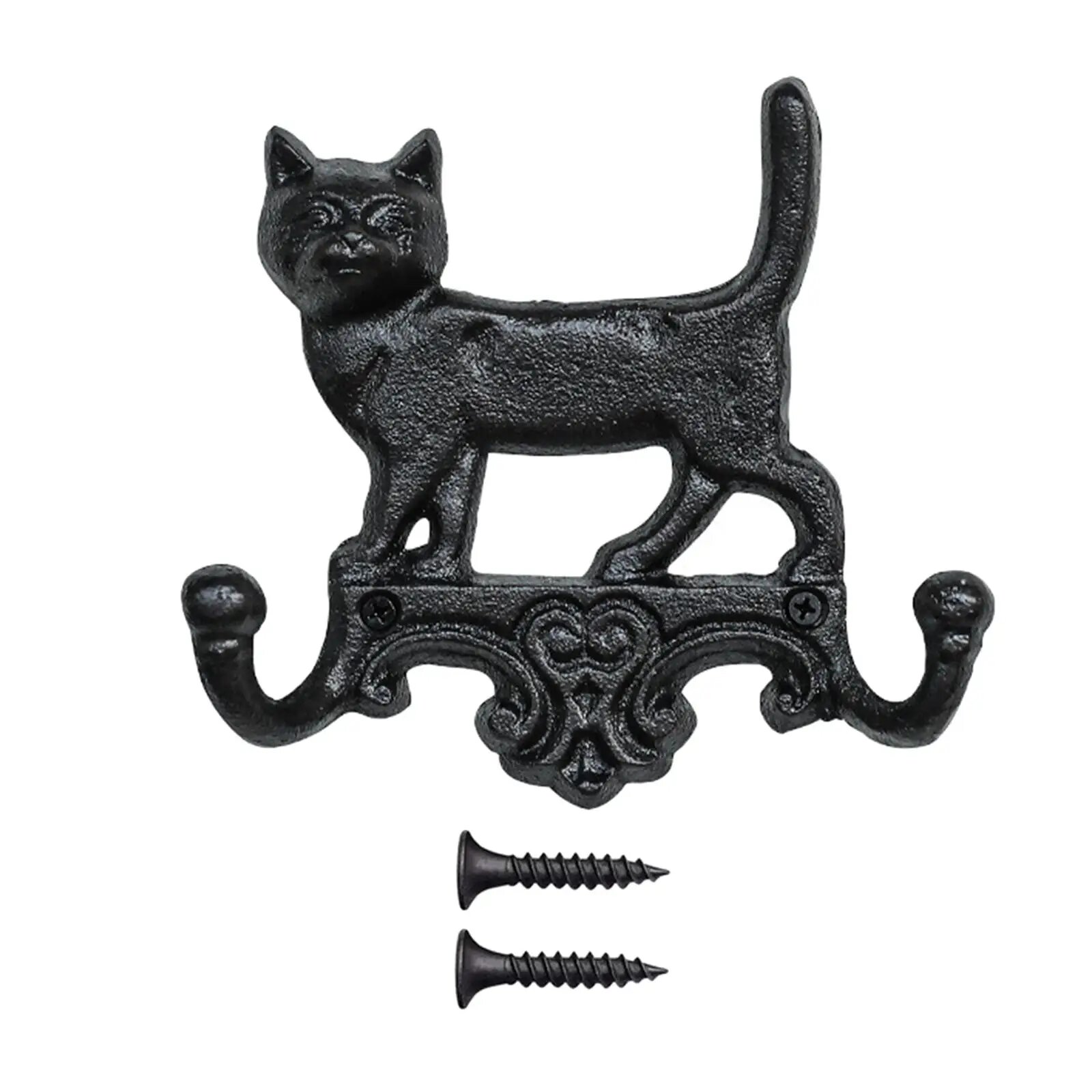 Чугунный крючок "Кошка" настенный, цвет Cat