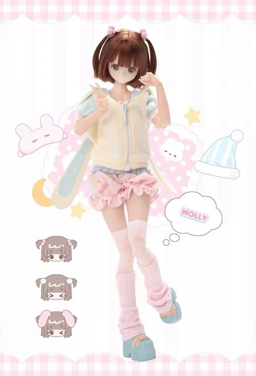 Кукла Molly, розовый цвет, коллекционная BJD