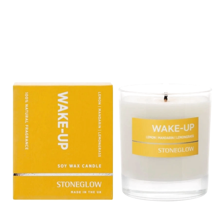 Ароматическая свеча Stoneglow Lemon Mandarin Lemongrass 200 гр для дома - Лемонграсс