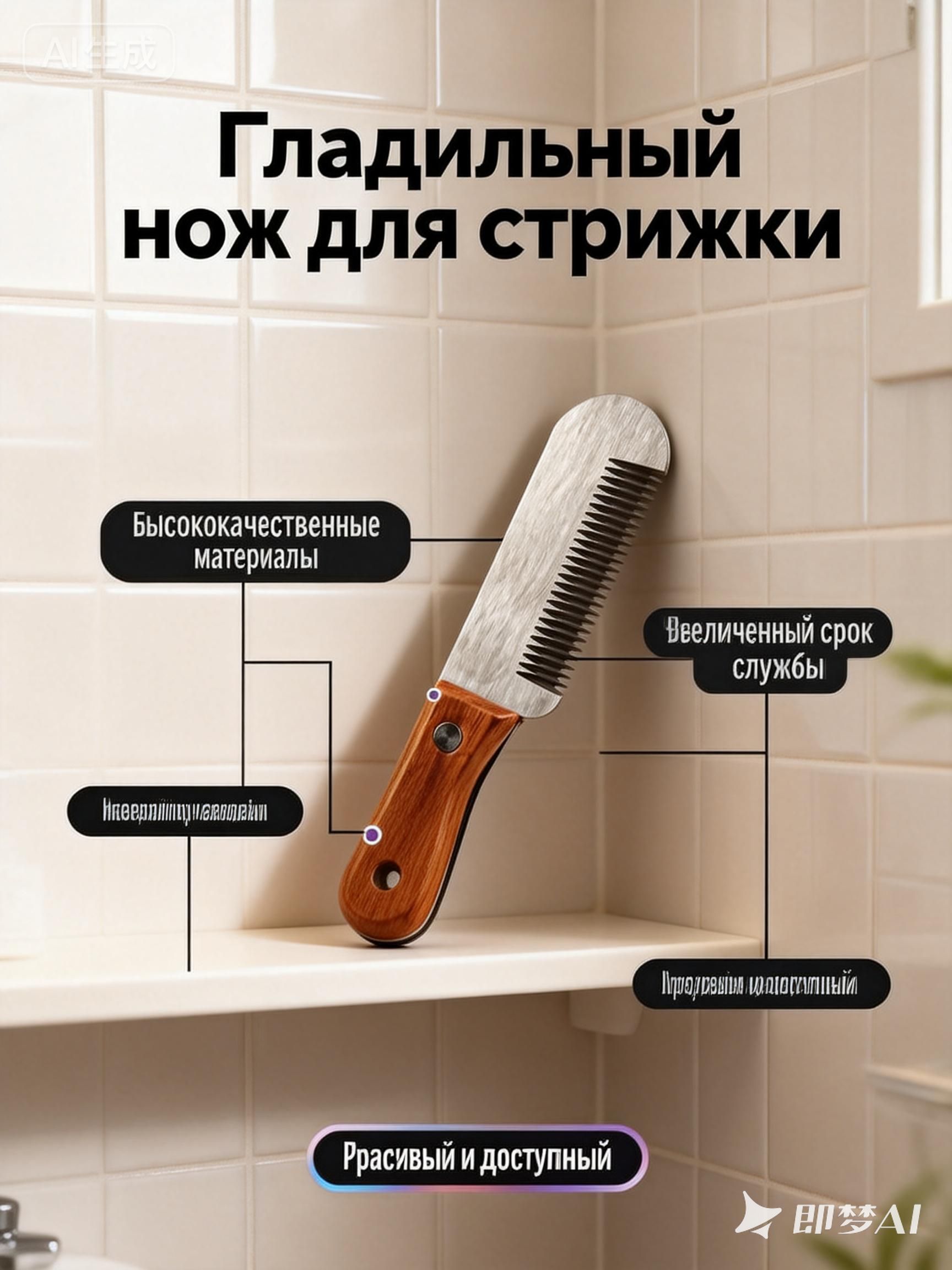 Нож для тримминга и выщипывания шерсти собак