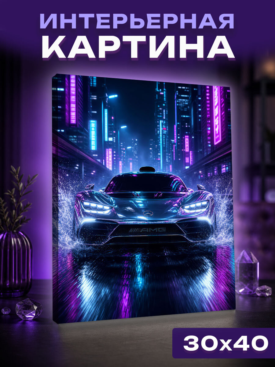 Интерьерная картина Неоновый рывок сквозь Токио