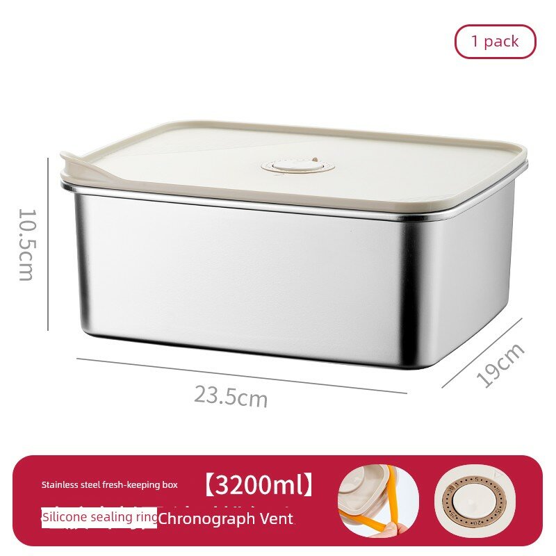 Контейнер 3200 мл из пищевой нержавеющей стали 304 для хранения супа и бульона в морозилке