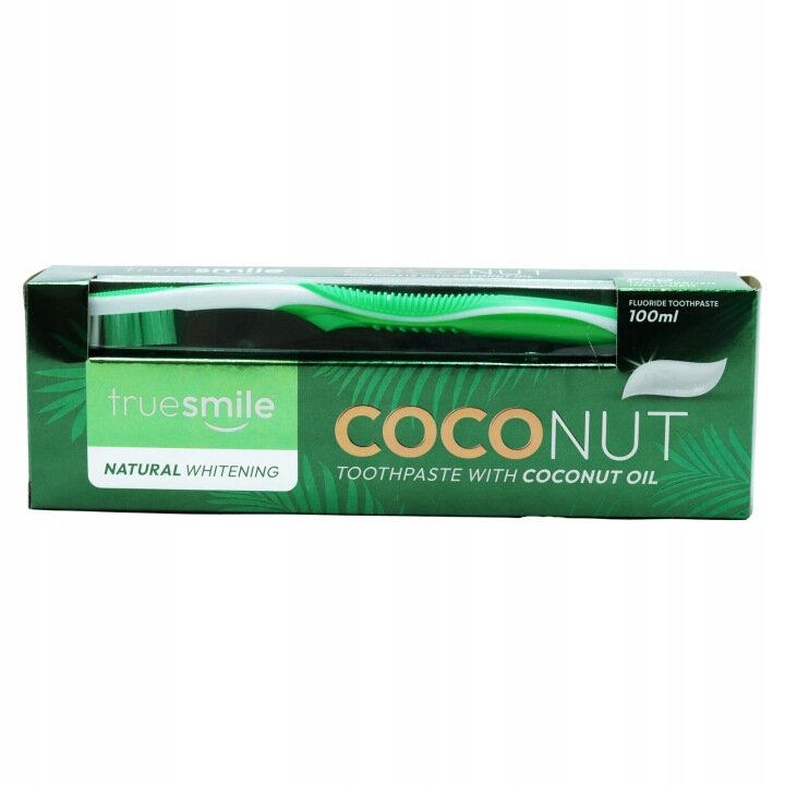 Зубная паста Truesmile COCONUT отбеливающая с кокосовым маслом 100 мл. и зубной щеткой (Великобритания)