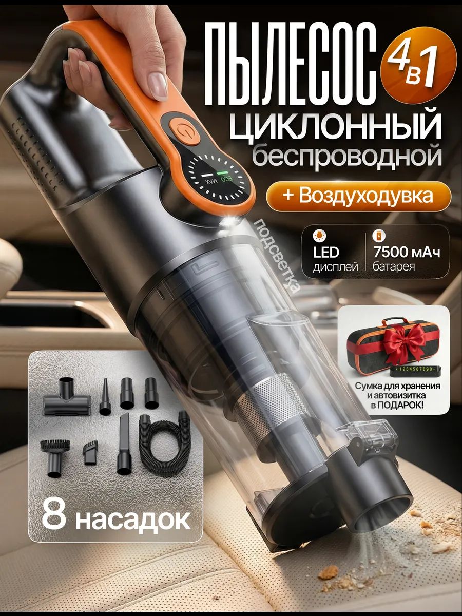 Пылесос для автомобиля беспроводной мощный