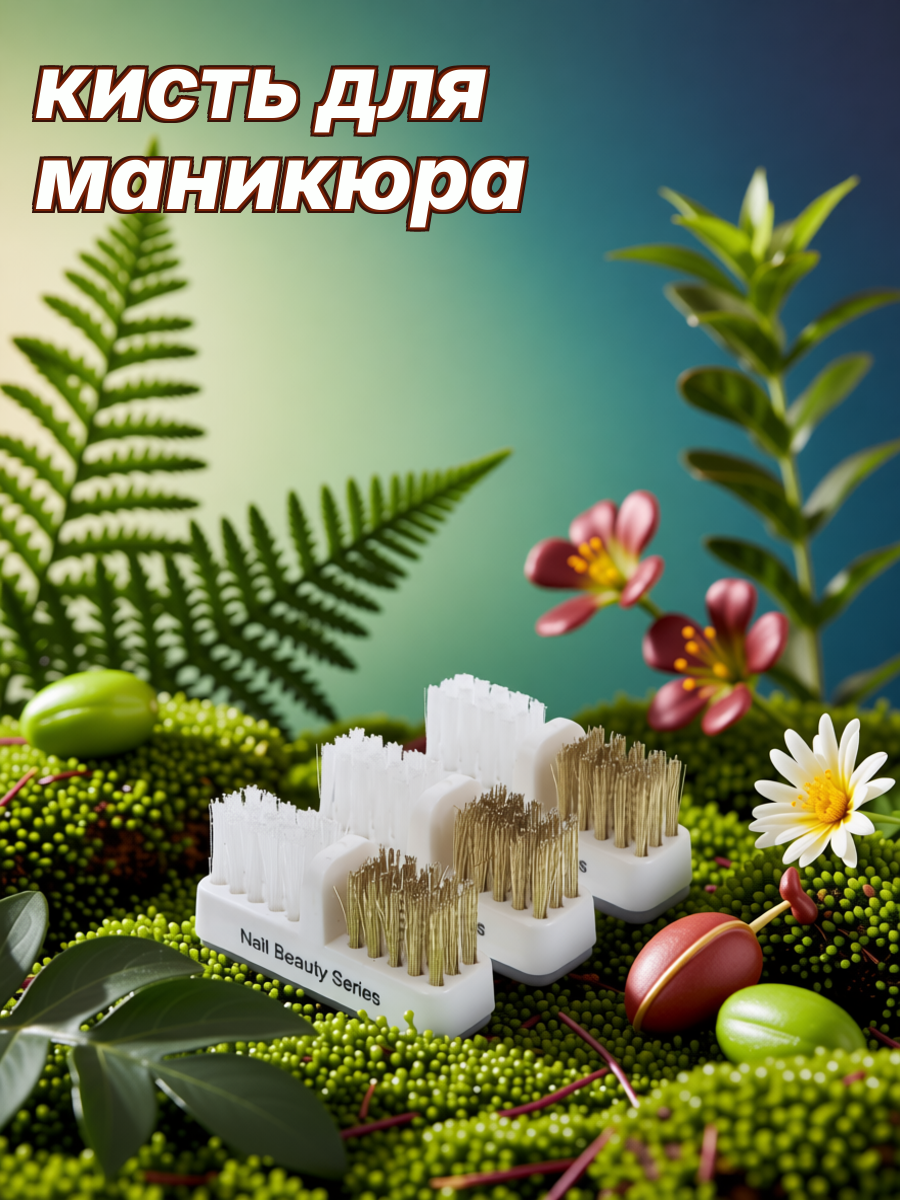 Щетка Для Чистки Буров Ногтей Профессиональная 3 Штуки 4 6X2 5X1 5Cm