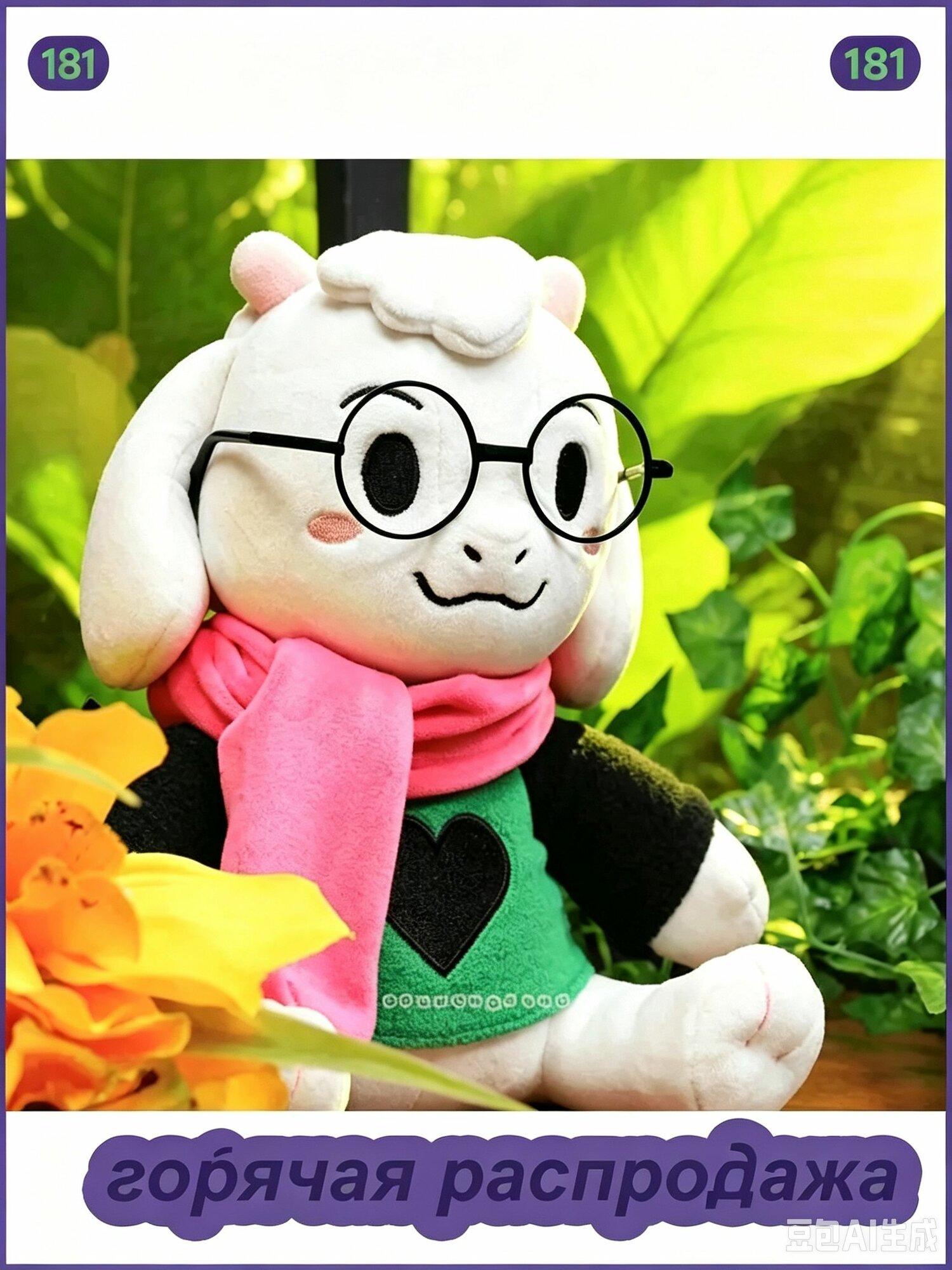 Deltarune ralsei / Ральзей Мягкая игрушка