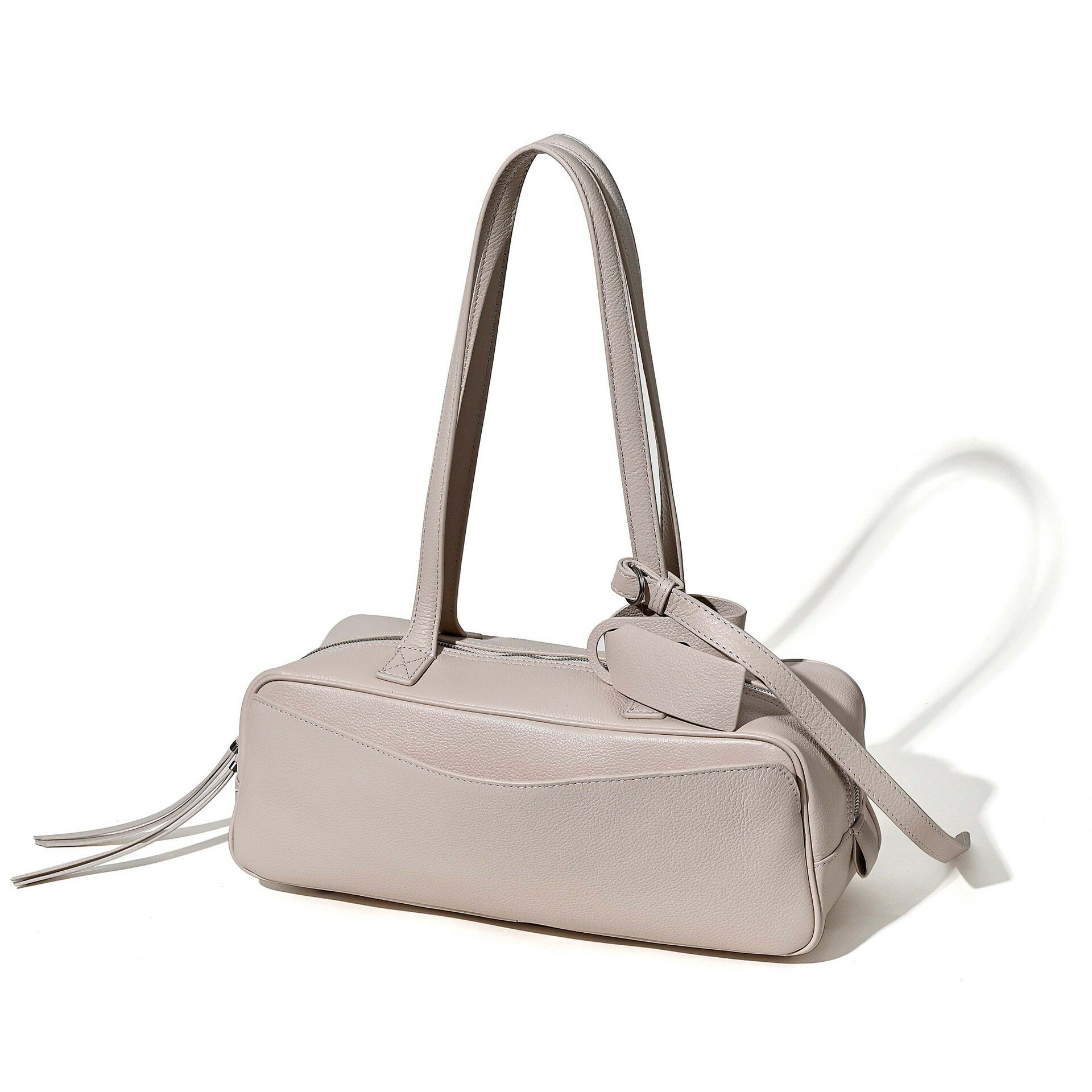 2026 Париж Новая сумка Carrie Bowling Bag из натуральной кожи, элитная сумка на плечо с большим объемом, женская сумка-тоут.