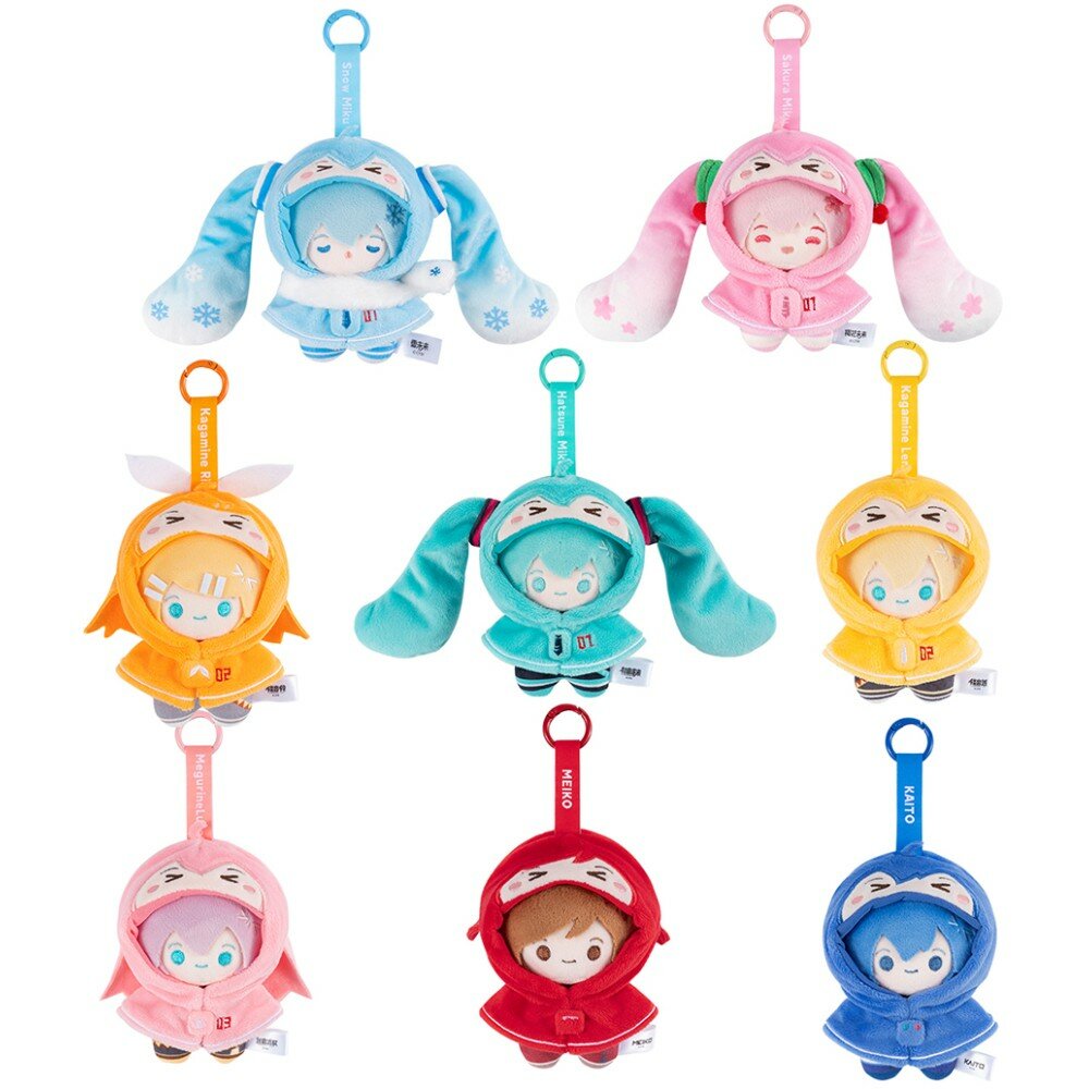 Подвеска-игрушка Moeyu на сумку/рюкзак Vocaloids Hatsune Miku with Poncho (Blind Box) (1 шт)