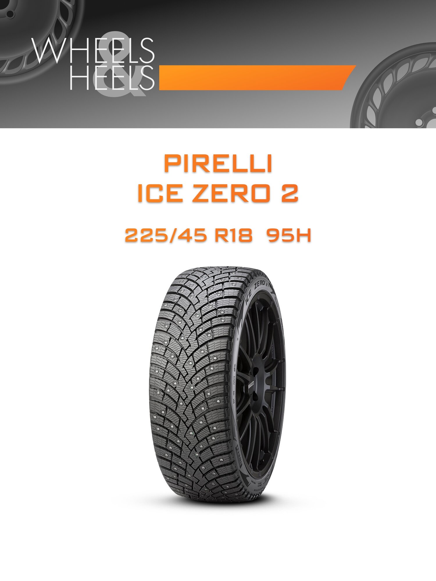 Шина автомобильная PIRELLI ICE ZERO 2 225/45 R18 95H XL WINTER Ш, зимняя, универсальная