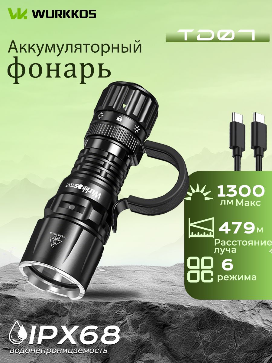 Wurkkos Фонарь-прожектор