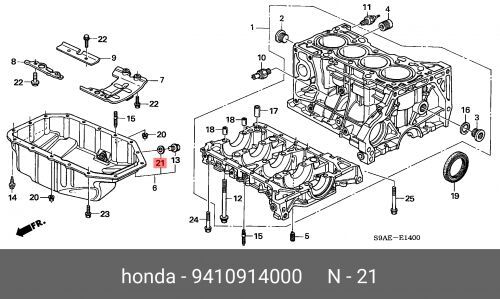Шайба пр. слива масла HONDA CIVIC (1983-1987)/ ACCORD III (1985-1989)