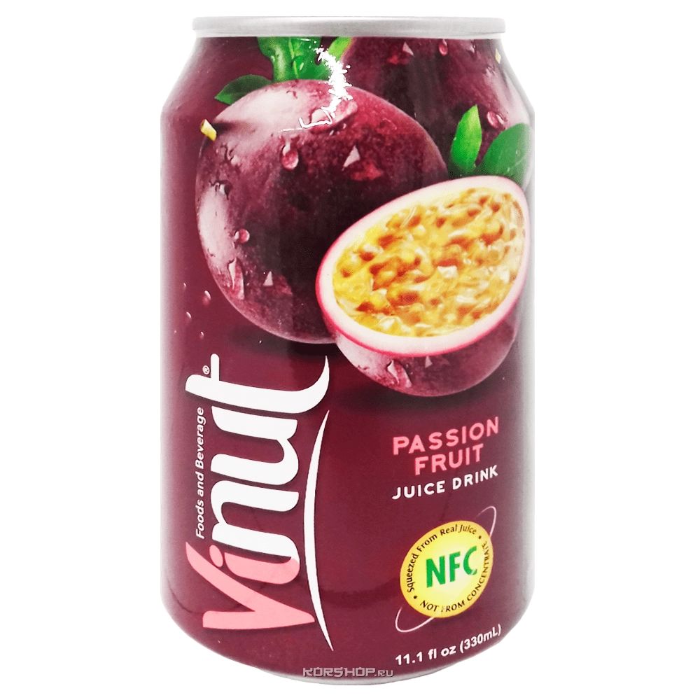 Напиток VINUT Passion fruit juiсe drink Маракуйя /жесть/ 330мл