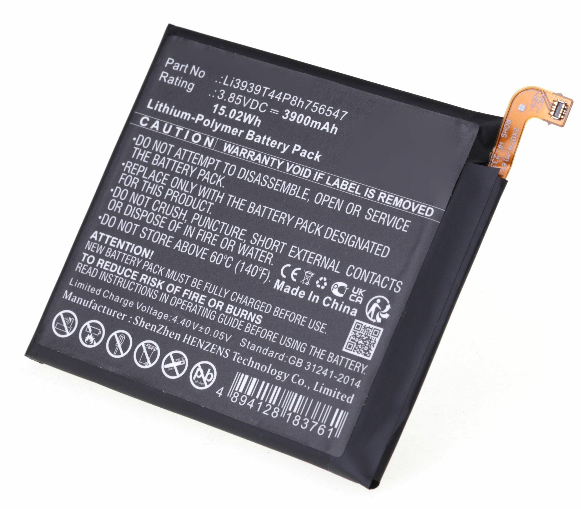 Аккумулятор iBatt 3900 mAh для телефона ZTE Axon 10 Pro (Li3939T44P8h756547)