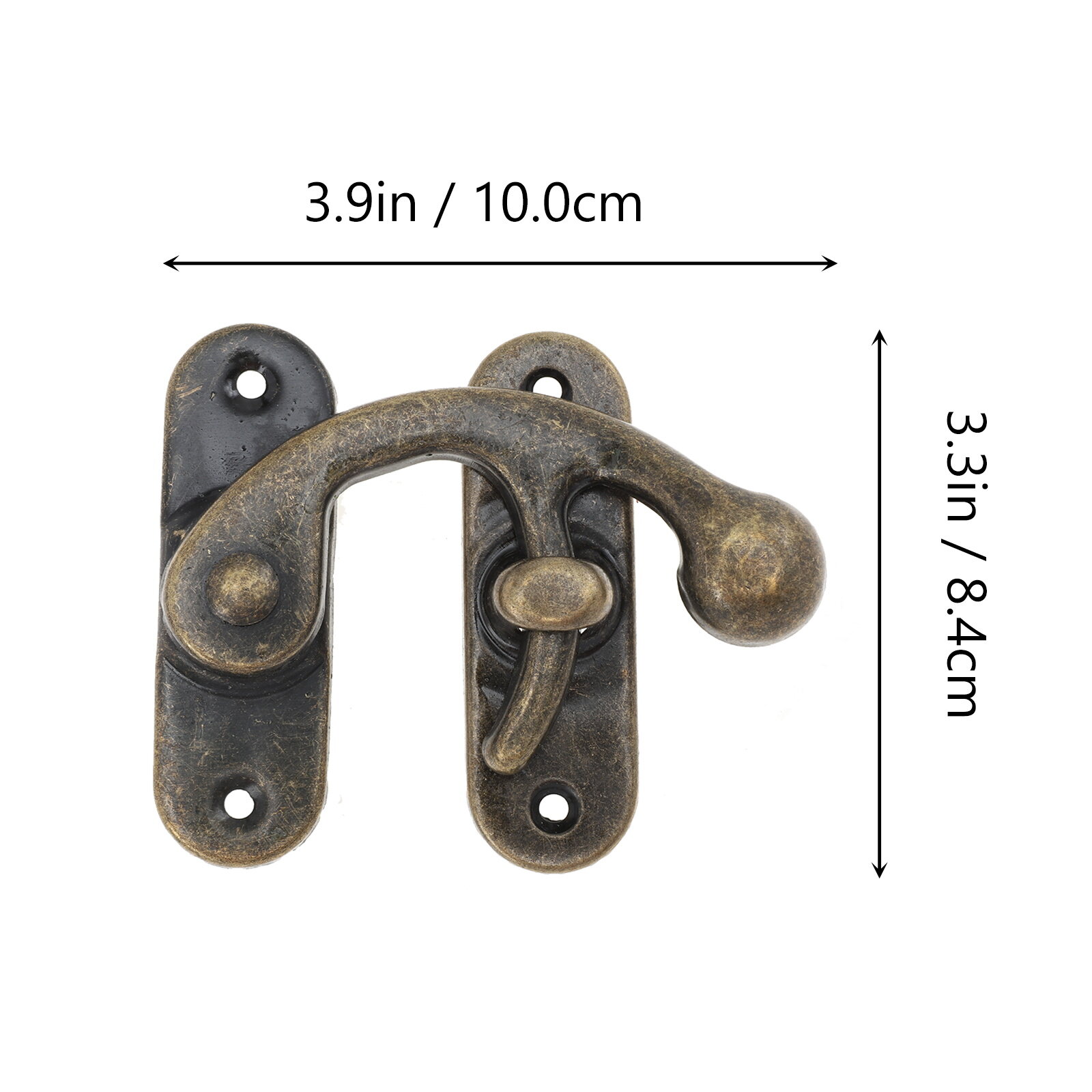 3 Штуки Ретро Правый Крючок Замочный Ящик С Крепежом 10.00X9.00X2.50Cm