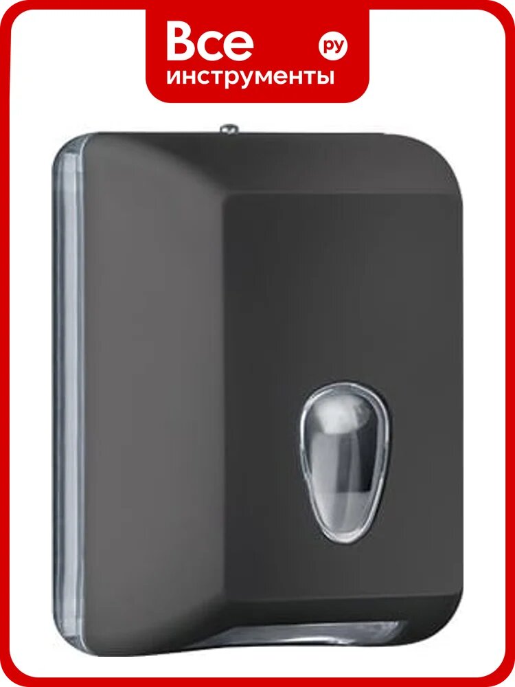 Диспенсер для листовой туалетной бумаги NOFER из ABS пластика, Black 215х160х125 04030. N