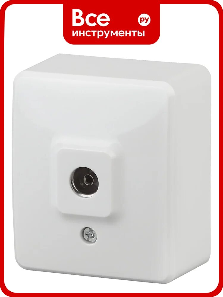Розетка TV ЭРА 11-3201-01 одиночная, ОУ, IP20, Эксперт, белый Б0020724