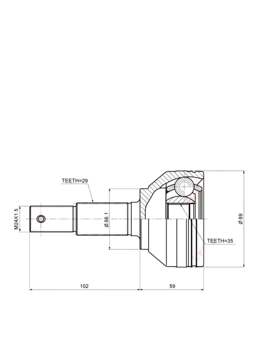 ШРУС наружный NISSAN Altima(L32) 2.5 06> / Qashqai(J10E)