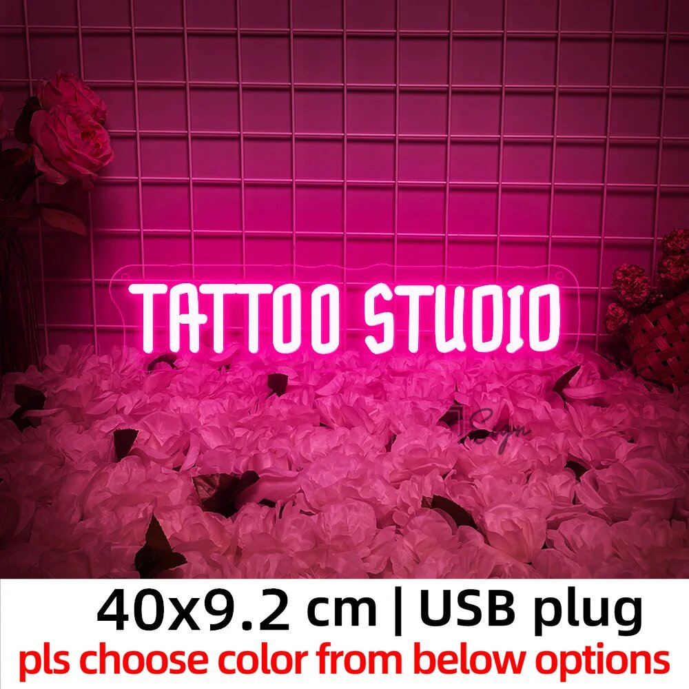 USB неоновая светодиодная вывеска HDJSIGN Розовый, 40x9.2cm USB, 6-pink