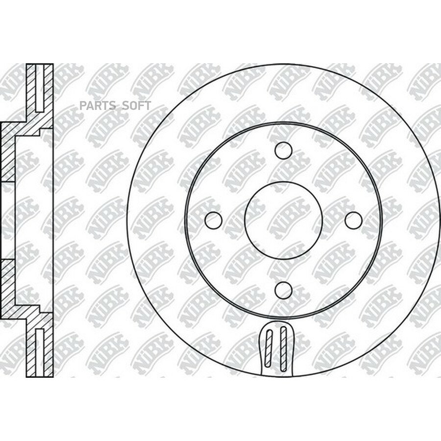 NIBK Диск тормозной передний FORD FOCUS 9805/FUSION 1.4/1.6 01 RN1109 2шт