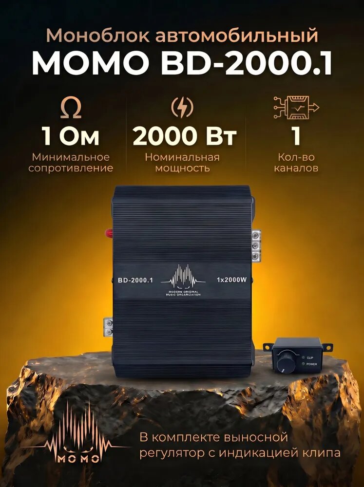 Моноблок автомобильный для сабвуфера BD-2000.1