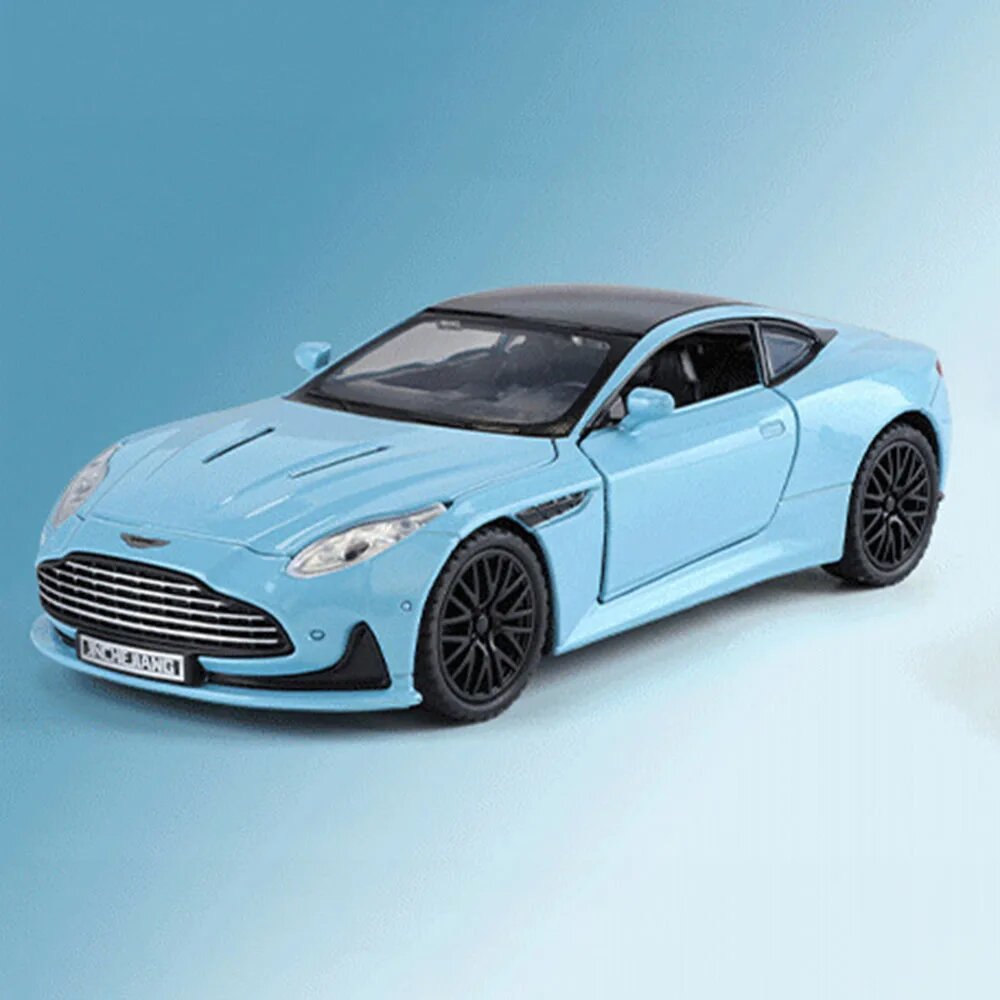 1:32 сплав, литье под давлением, модели автомобилей DB12, игрушки, 4 двери, открытые миниатюрные спортивные машины, колеса с откатным механизмом, транспортные средства для детей, подарки на день рождения, Blue